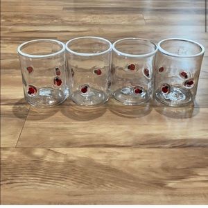 Anthropologie | Kitchen | Anthropologie Lady Bug Juice Glass | Poshmark